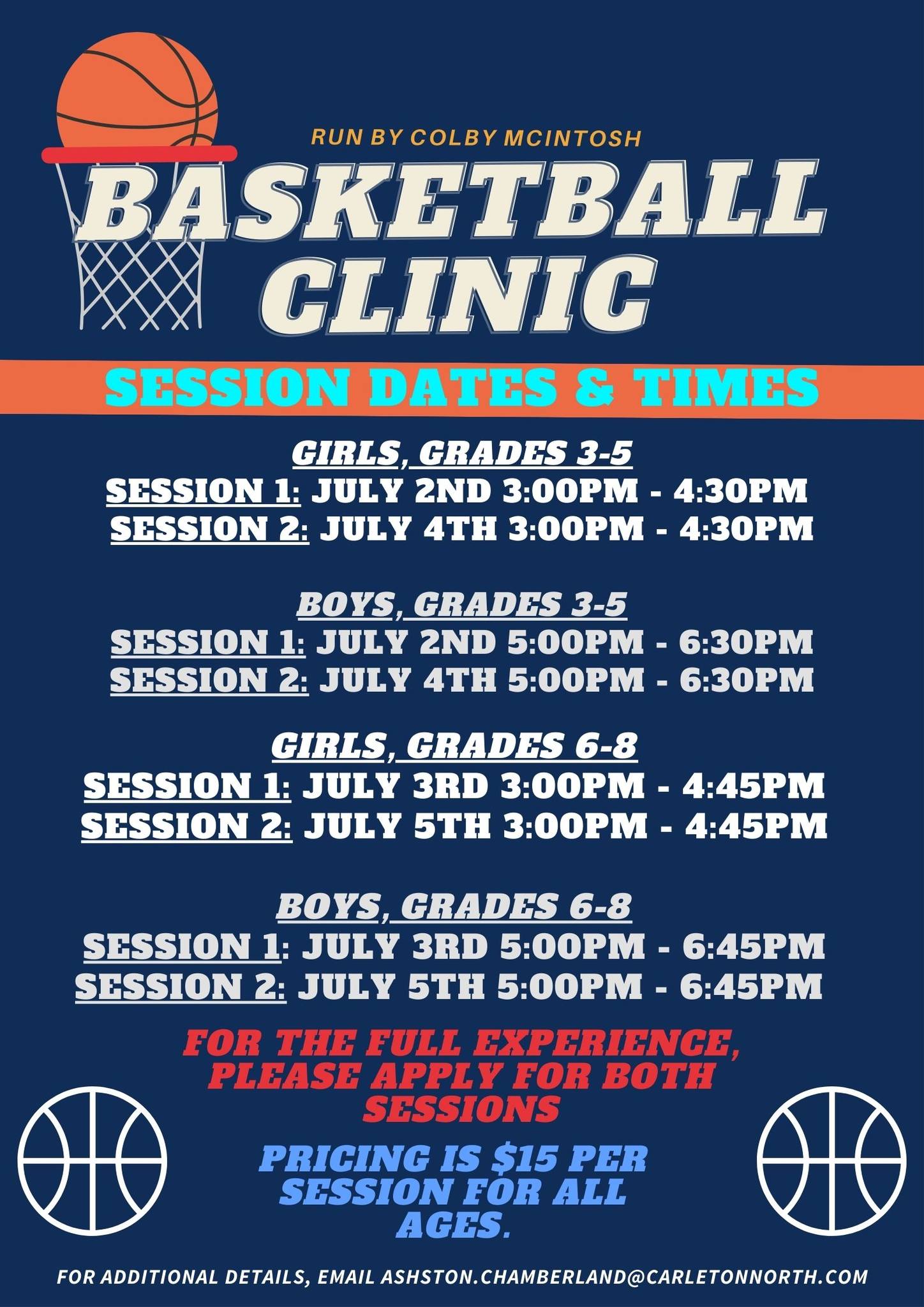 Basketball Clinic - 2024 | District of Carleton North