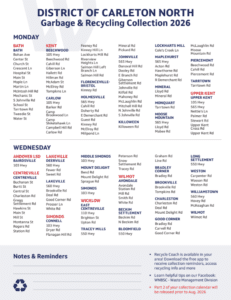 Garbage & Recycling Collection Schedule 2026: Part 1 | District of ...